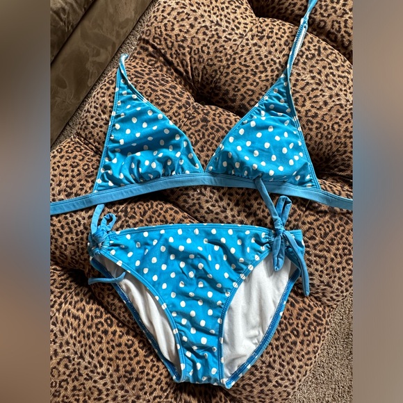 Swim | Blue Polka Dot Bikini | Poshmark